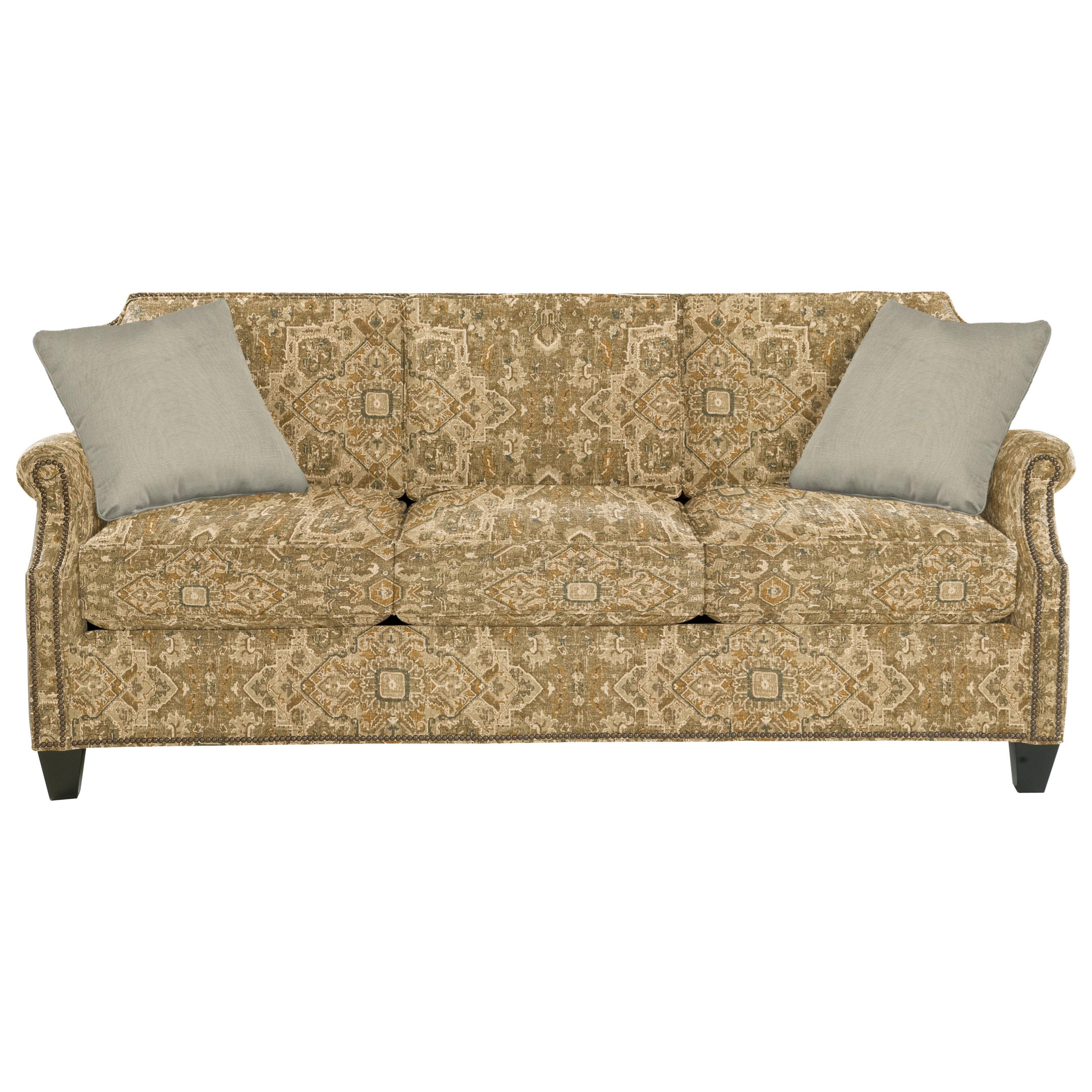 Craftmaster Reed 938350 Transitional Sofa with Clipped Corner Shape and Nailhead Trim | Belfort ...